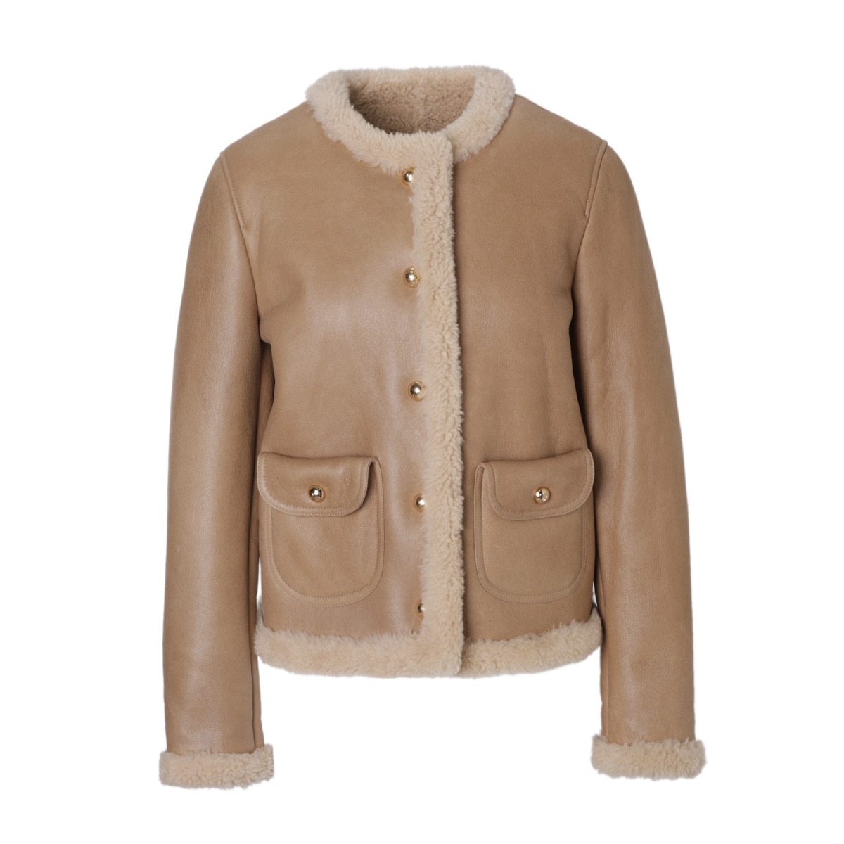 【アウトレット】CELINE セリーヌ ムートンジャケット/CARDIGAN JACKET IN CURLY SHEARLING ...