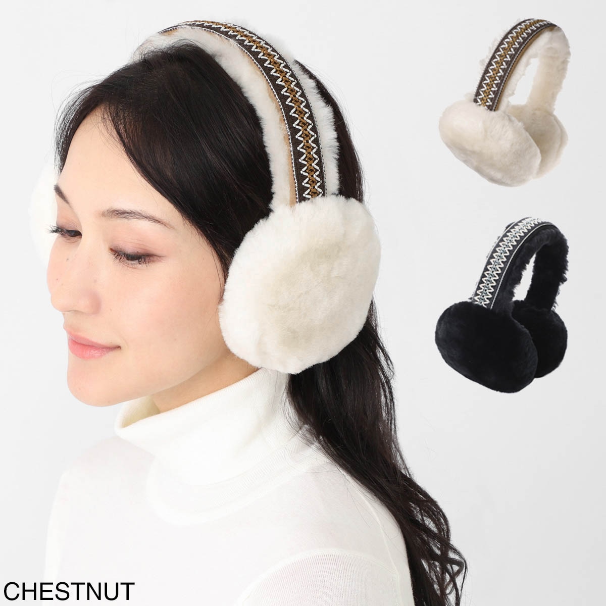 [あす着] アグオーストラリア UGG Australia イヤーマフ レディース SHEEPSKIN EMROIDERY EARMUFF UGG Australia アグオーストラリア イヤーマフ/SHEEPSKIN EMROIDERY
