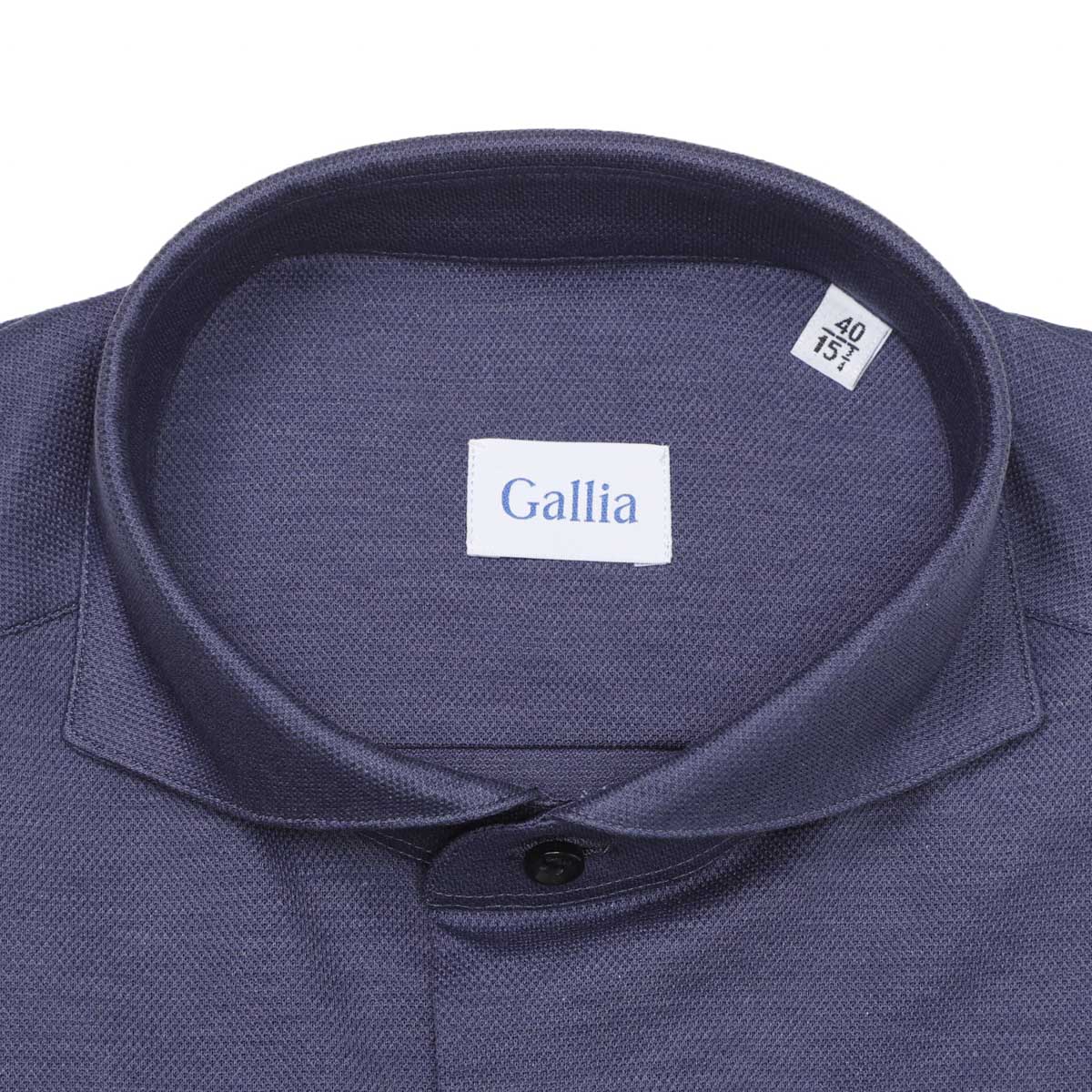 GALLIA ガッリア ホリゾンタルカラー ストレッチコットンシャツ メンズ