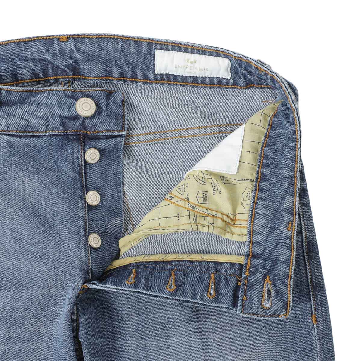 entre amis アントレアミ ボタンフライジーンズ/5 TK DENIM CORTO