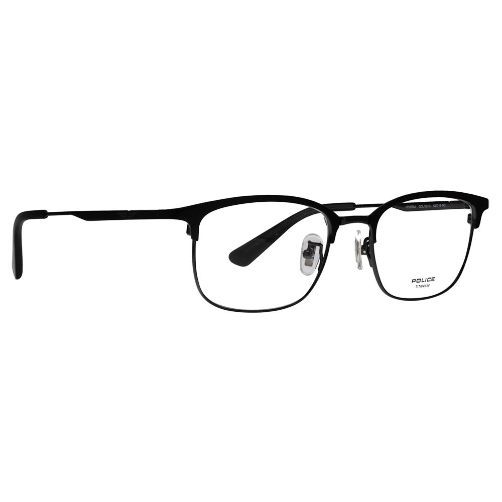 VPLR36J 0S1D 52 POLICE メンズ ウェリントン メタルブロー チタン