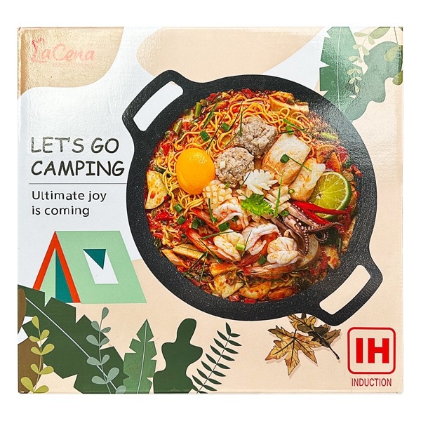 【LACENA】鉄板 マルチグリドル IH対応 +専用ケ ース付き / 34cm (深いタイプ)