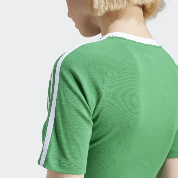 レディース スリーストライプス 半袖ベビーTシャツ グリーン ｜アパレル,レディース・ウィメンズ｜meister kobe MakeShop店 ...