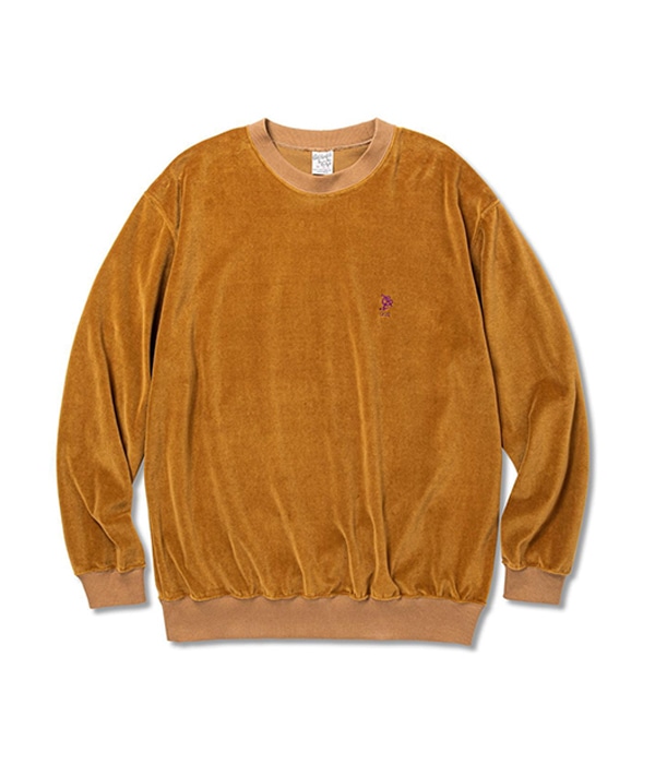 CAL LOGO VELOR CREW NECK SWEAT【MUSTARD】｜CALEE｜MELTING POT（正規取扱店・通販）