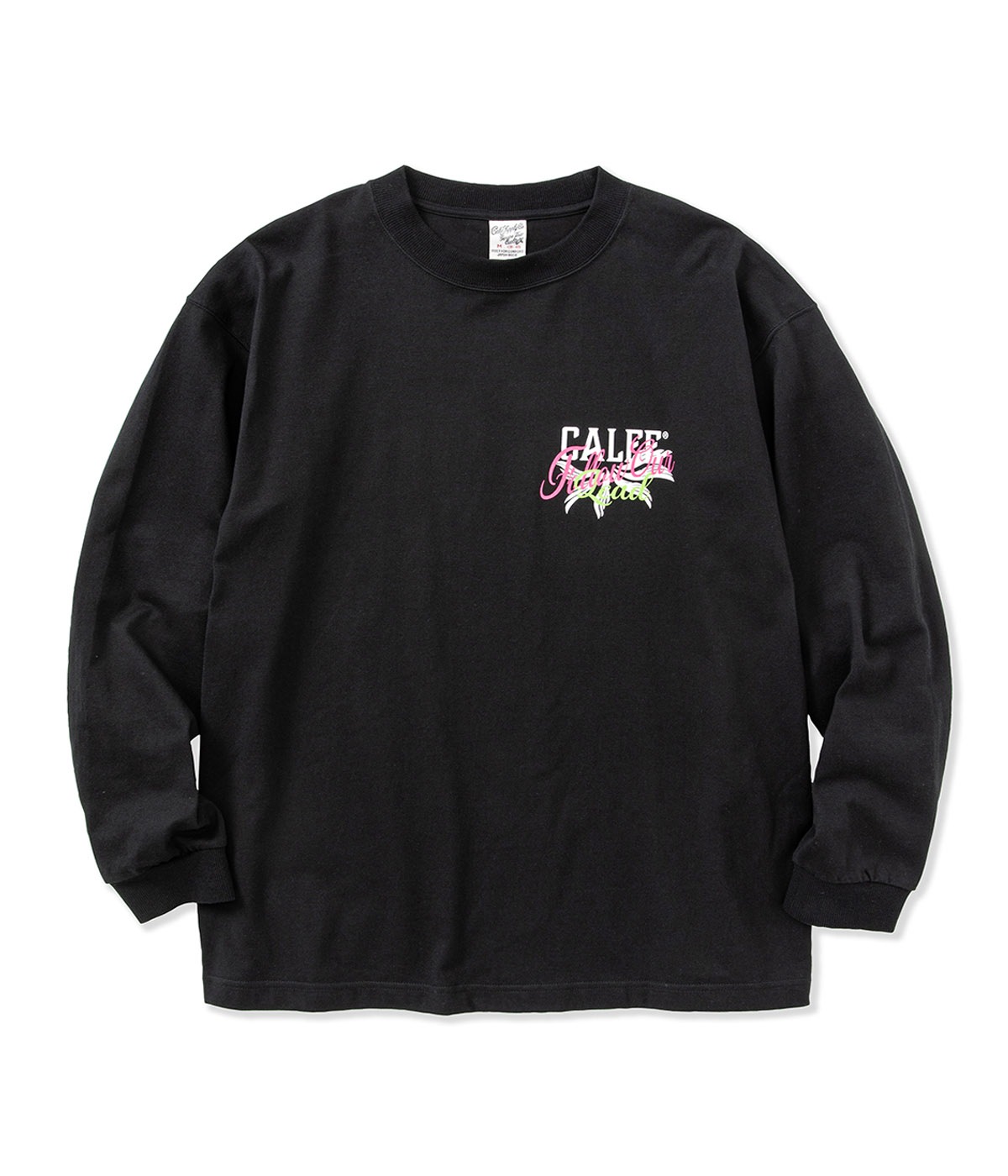 DROP SHOLDER CALEE FOL LOGO L/S T-SHIRT【BLACK】｜CALEE｜MELTING POT（正規取扱店・通販）