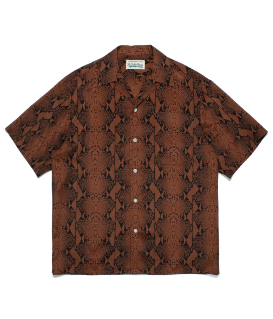 HAWAIIAN SHIRT S/S (TYPE-7) -PYTHON-【BROWN】｜WACKO MARIA｜MELTING POT（正規 ...