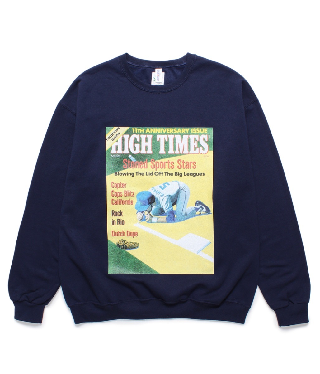 HIGH TIMES / CREW NECK SWEAT SHIRT (TYPE-2)【NAVY】｜WACKO MARIA｜MELTING ...