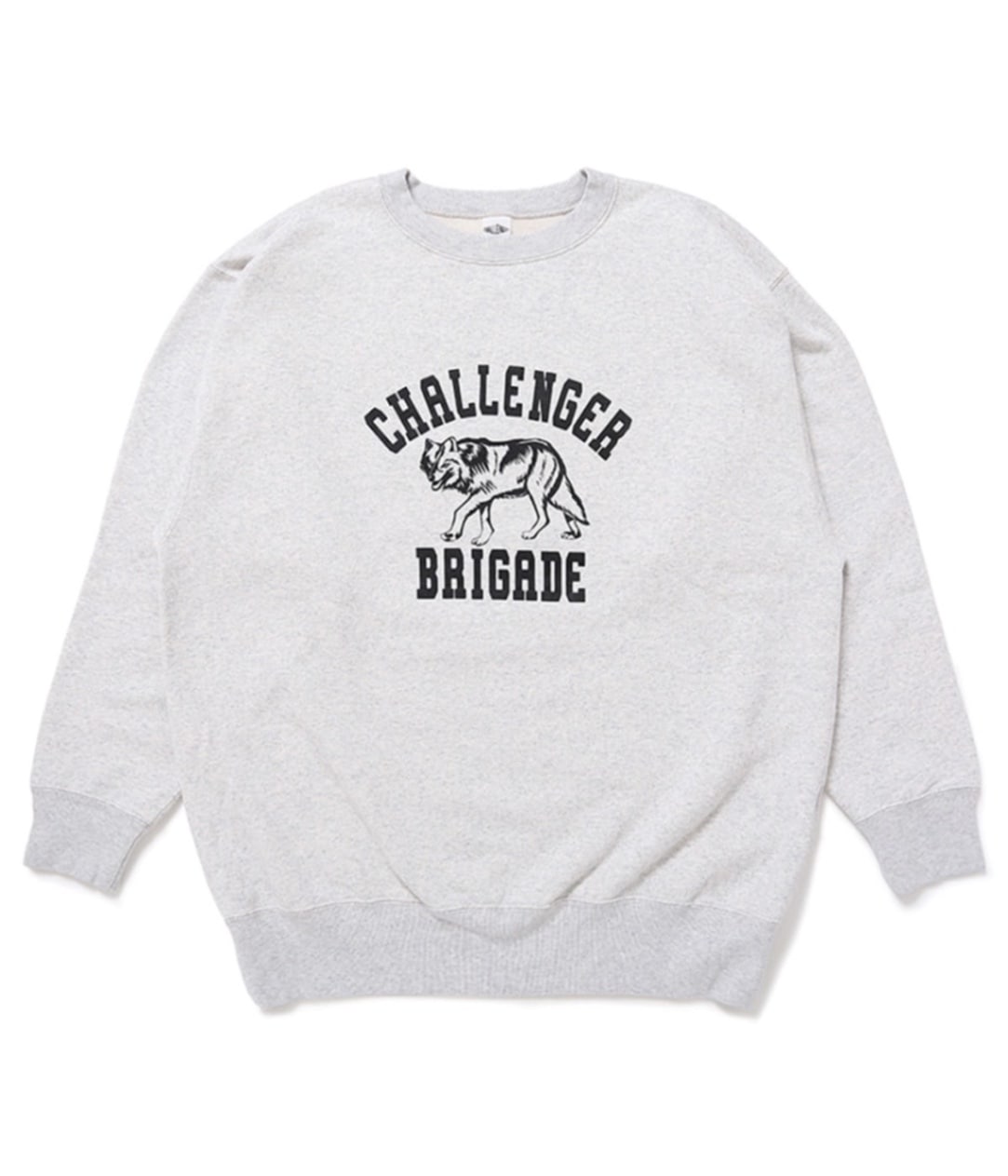 WOLF COLLEGE C/N SWEAT【GRAY】｜CHALLENGER｜MELTING POT（正規取扱店・通販）