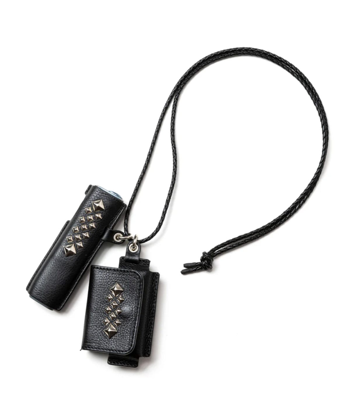 STUDS LEATHER IQOS & HEAT STICK CASE【BLACK】｜CALEE｜MELTING POT（正規取扱店・通販）