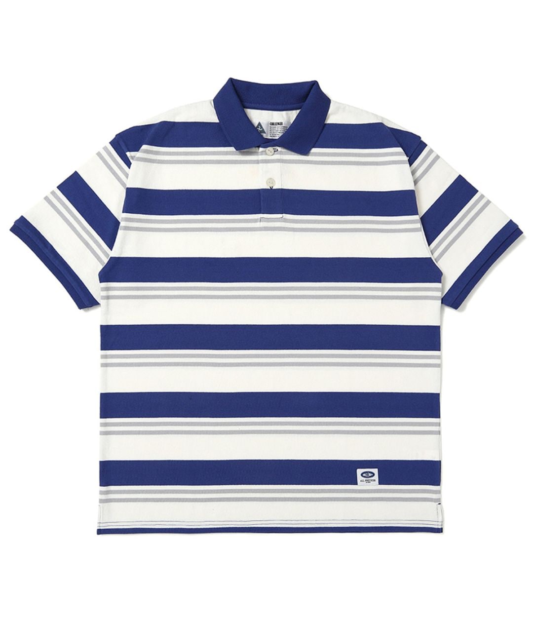S/S BORDER POLO【BLUE-WHITE】｜CHALLENGER｜MELTING POT（正規取扱店・通販）