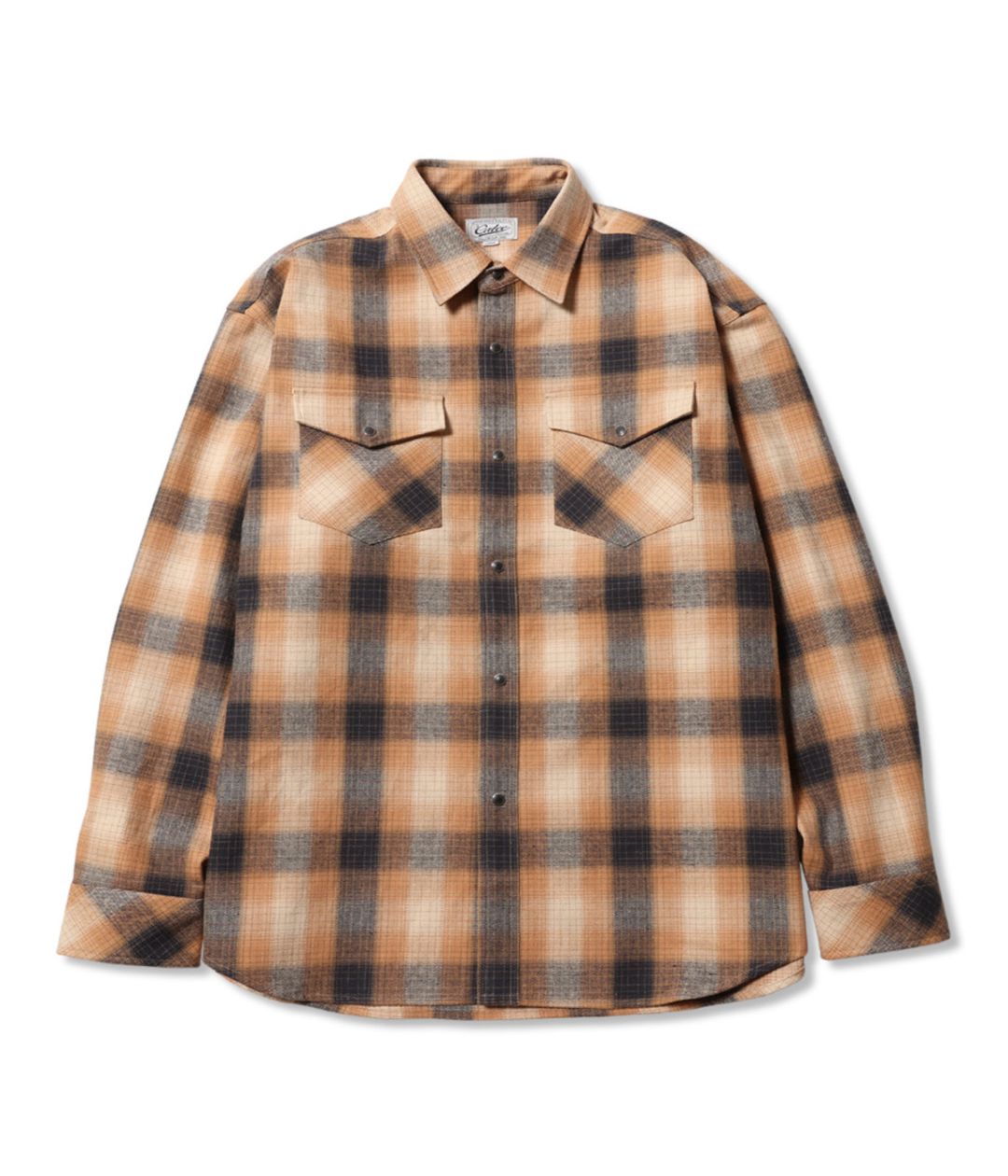 OMBRE CHECK WESTERN L/S SH【ORANGE】｜CALEE｜MELTING POT（正規取扱店・通販）