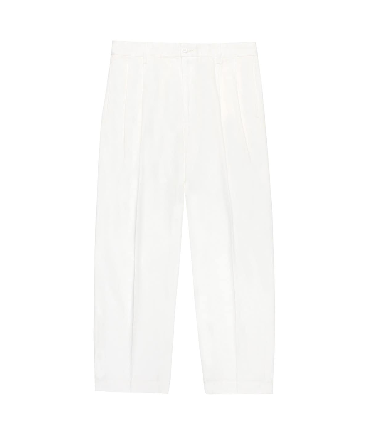 DOUBLE PLEATED CHINO TROUSERS【WHITE】｜WACKO MARIA｜MELTING POT（正規取扱店・通販）