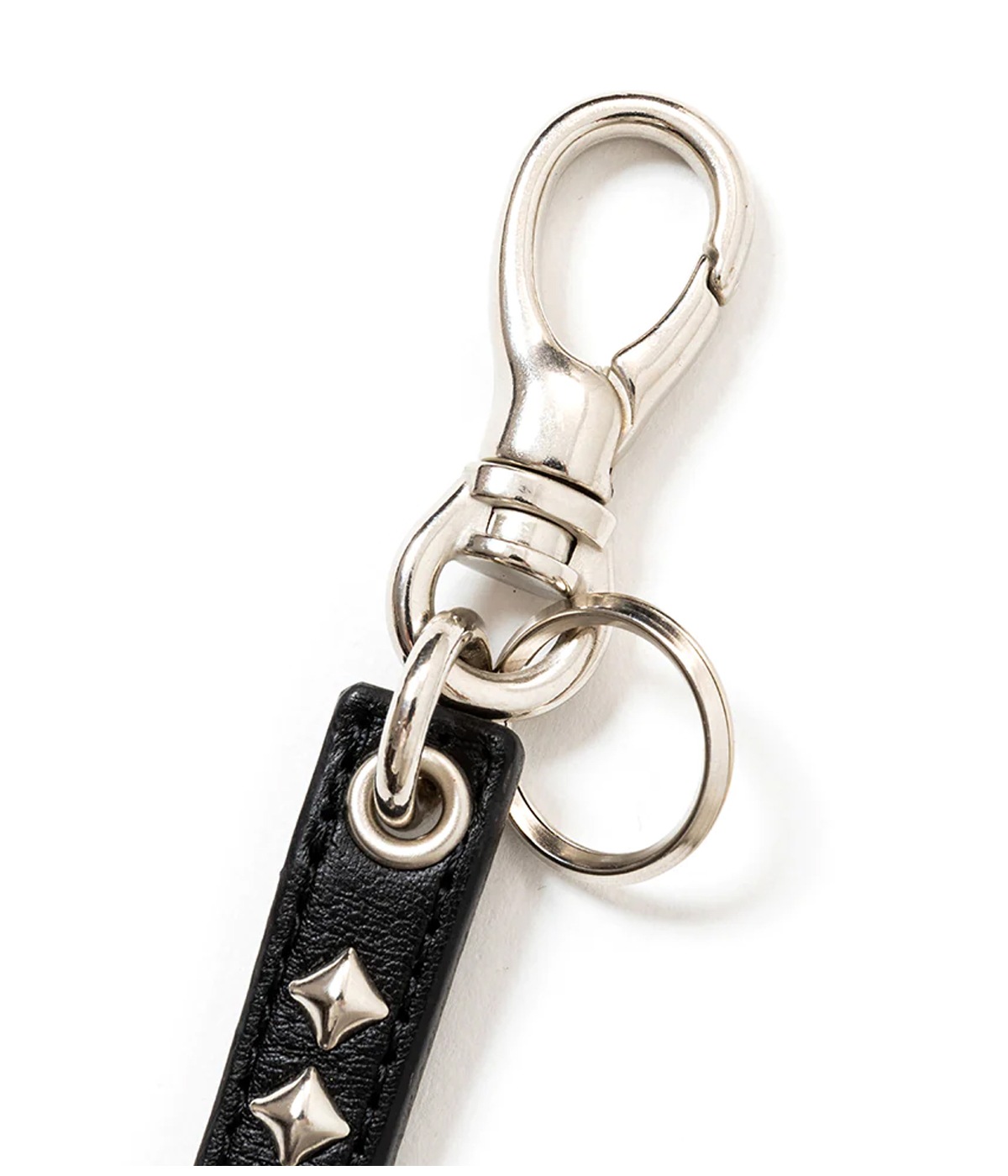 STUDS LEATHER ASSORT KEY RING -TYPE-A-【BLACK】｜CALEE｜MELTING POT（正規取扱店・通販）