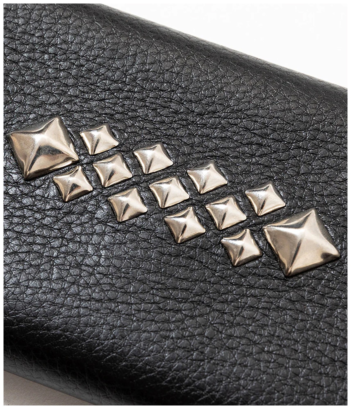 STUDS LEATHER MULTI CASE WALLET【BLACK】｜CALEE｜MELTING POT（正規取扱店・通販）