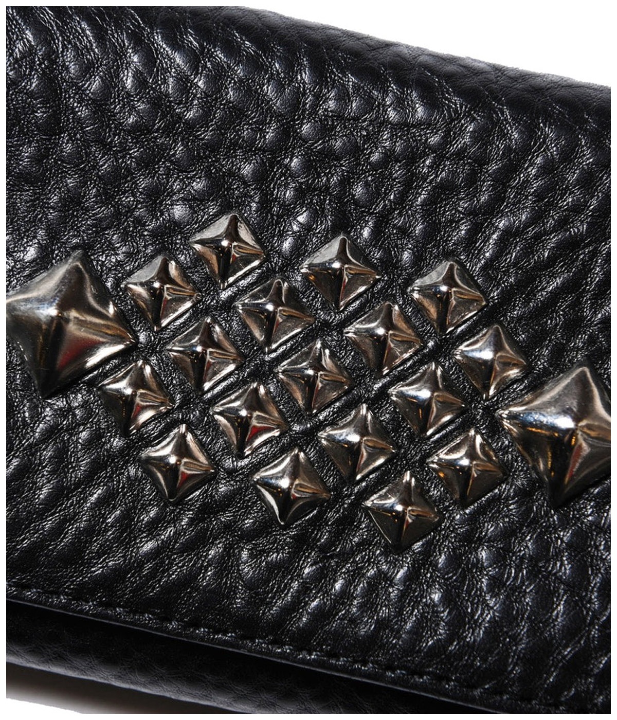 STUDS LEATHER MULTI WALLET【BLACK】｜CALEE｜MELTING POT（正規取扱店・通販）