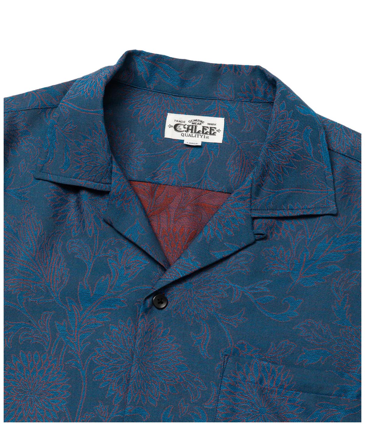 FLOWER JACQUARD SHIRT【NAVY BLUE】｜CALEE｜MELTING POT（正規取扱店・通販）