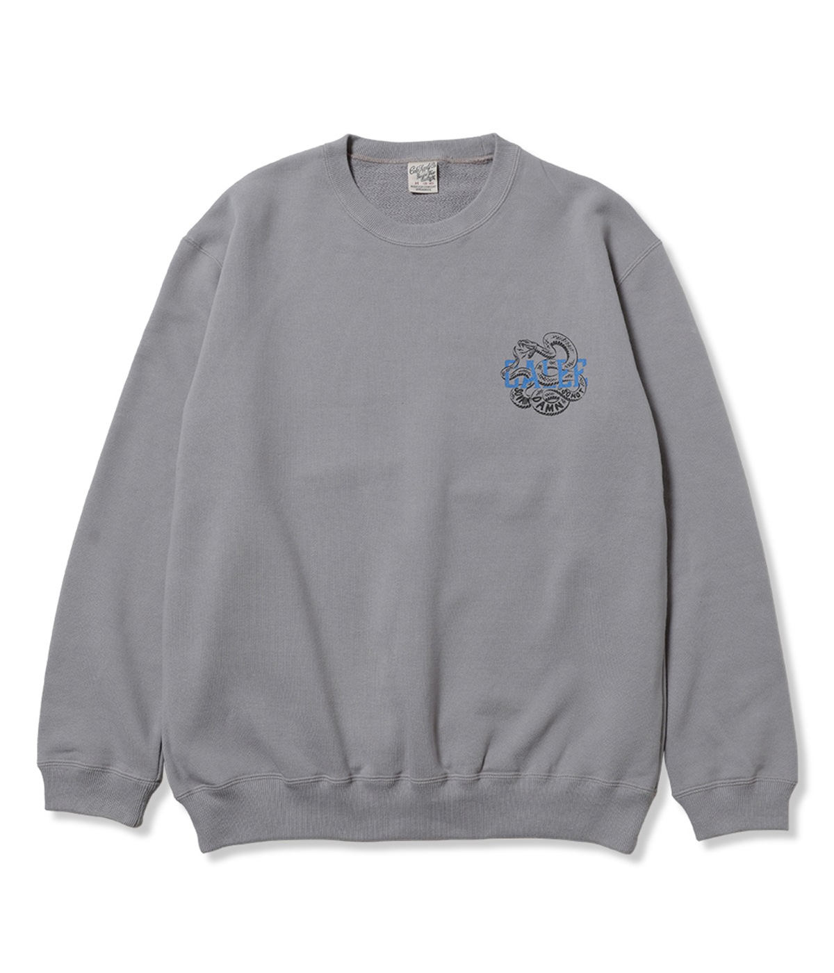 CALEE SNAKE LOGO CREW NECK SW【GRAY】｜CALEE｜MELTING POT（正規取扱店・通販）