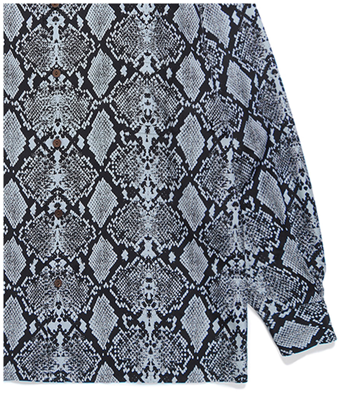 PYTHON OPEN COLLAR SHIRT (TYPE-6)【BLUEGRAY】｜WACKO MARIA｜MELTING POT（正規取扱店・通販）
