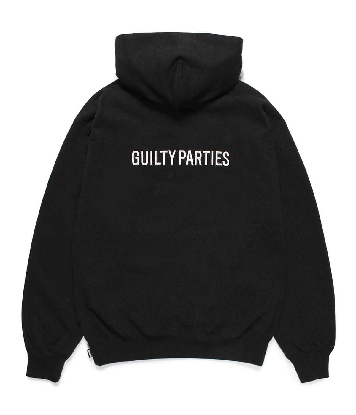 HEAVY WEIGHT PULLOVER HOODED SWEAT SHIRT BLACK WACKO MARIA MELTING POT