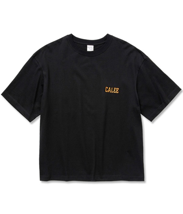 DROP SHOLDER LOGO EMBROIDERY T-SHIRT【2 Colors Available】｜CALEE｜MELTING POT（正規取扱店・通販）