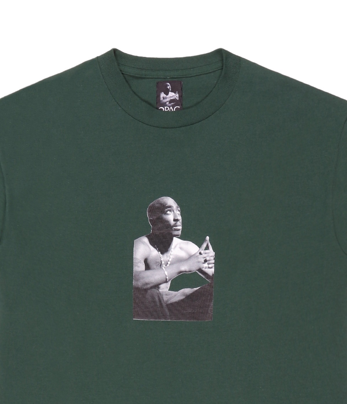 TUPAC / CREW NECK T-SHIRT (TYPE-1)【GREEN】｜WACKO MARIA｜MELTING POT（正規取扱店・通販）