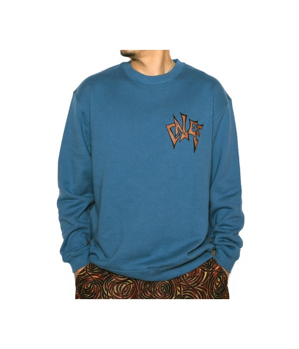 SNAKE BOLT CREW NECK SWEAT【BLUE】｜CALEE｜MELTING POT（正規取扱店・通販）