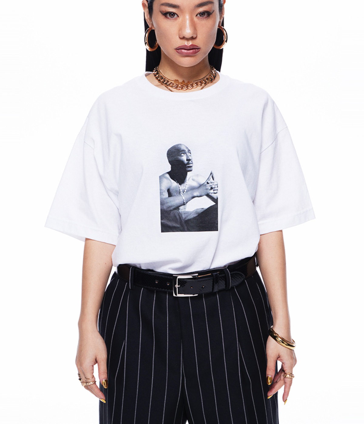 TUPAC / CREW NECK T-SHIRT (TYPE-1)【WHITE】｜WACKO MARIA｜MELTING POT（正規取扱店・通販）