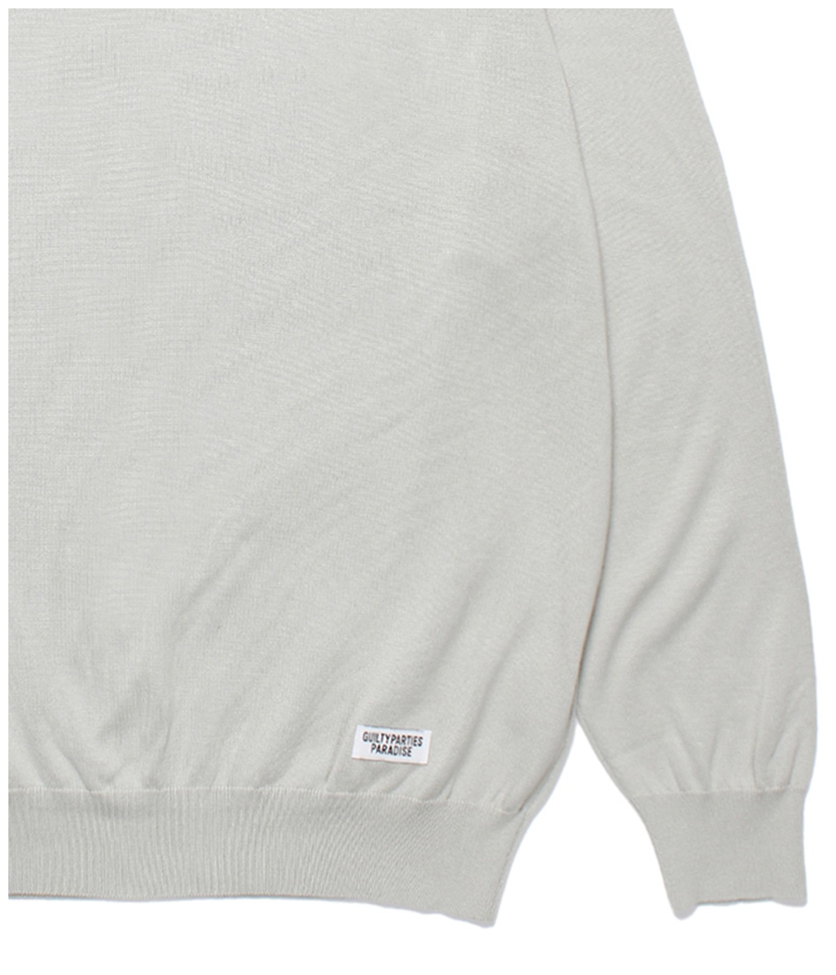 COTTON KNIT CREW NECK SWEATER (TYPE-1)【GRAY】｜WACKO MARIA｜MELTING POT（正規 ...