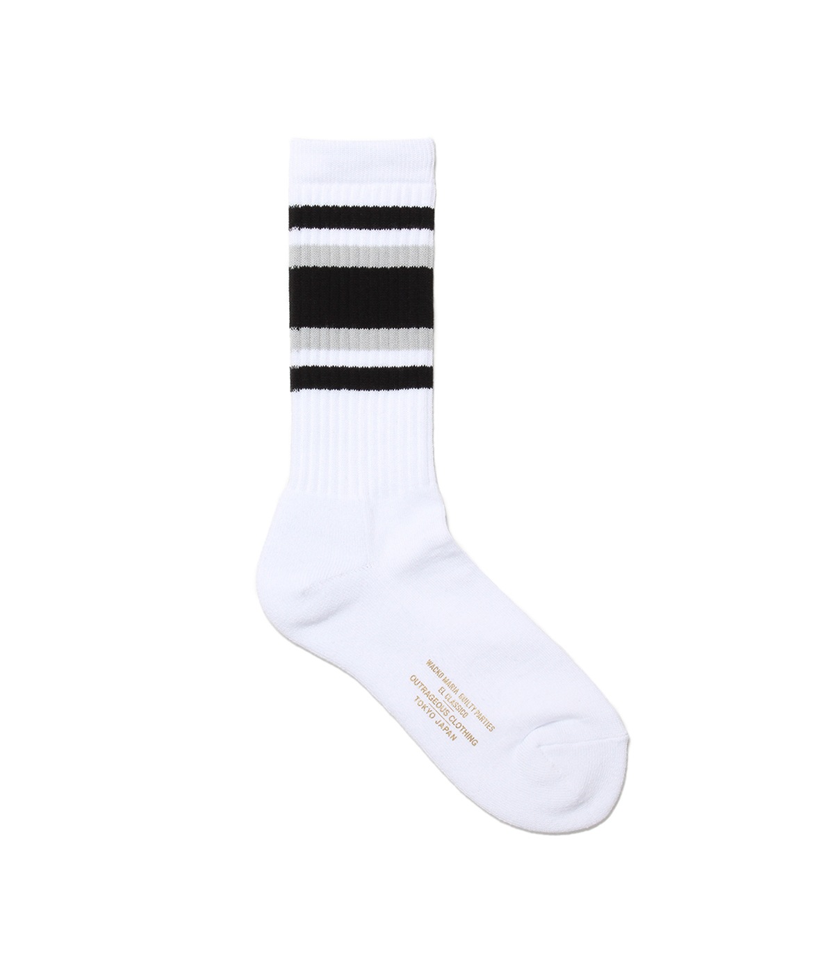 STRIPED SOCKS【WHITE】｜WACKO MARIA｜MELTING POT（正規取扱店・通販）