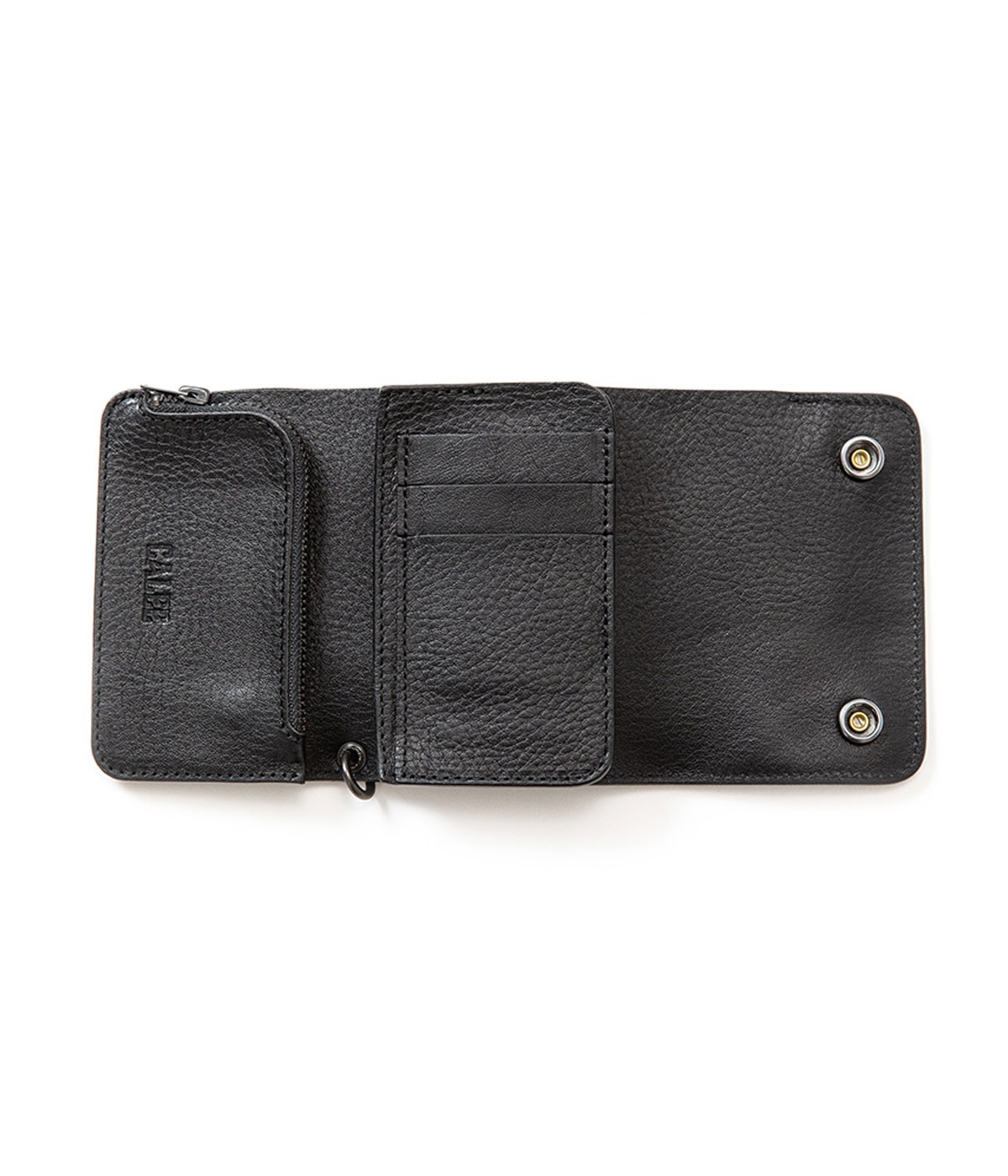 BLACK STUDS LEATHER FLAP HALF WALLET【BLACK】｜CALEE｜MELTING POT（正規取扱店・通販）