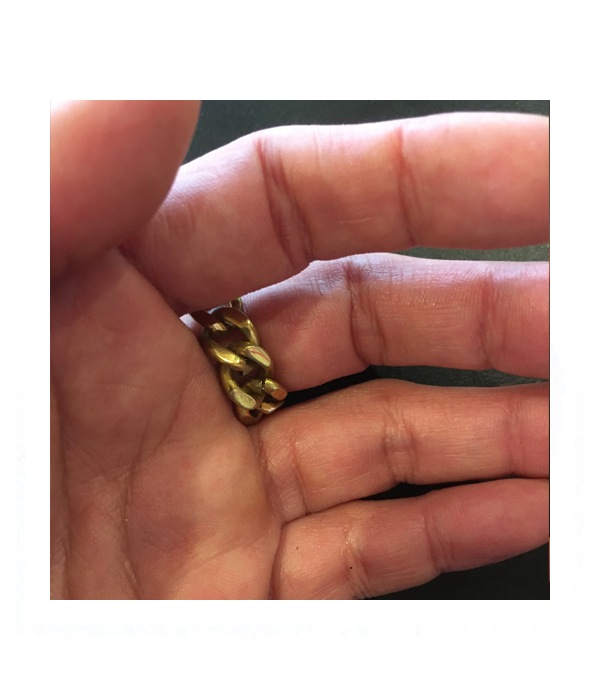 THE STARS AND STRIPES CHAIN RING ＜BRASS＞｜CALEE｜MELTING POT（正規取扱店・通販）