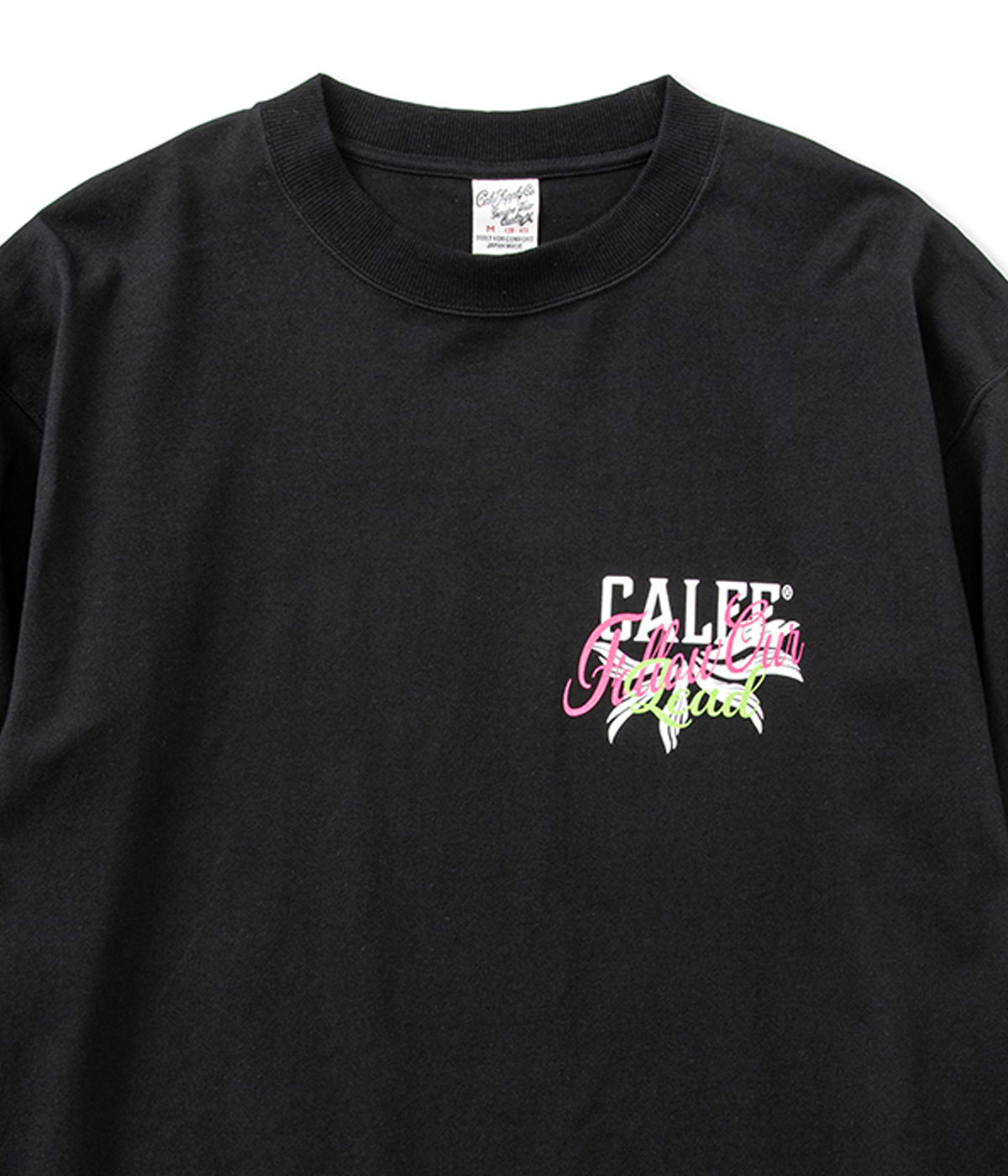 DROP SHOLDER CALEE FOL LOGO L/S T-SHIRT【BLACK】｜CALEE｜MELTING POT（正規取扱店・通販）