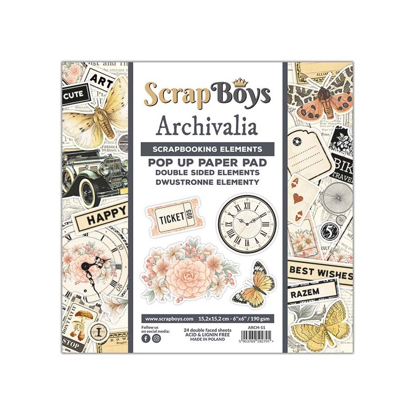 【30%OFF★応援価格】SB-ARCH-11 ARCHIVALIA | ペーパーパッド,6×6/6.5×6.5 | スクラップブッキング通販 ...