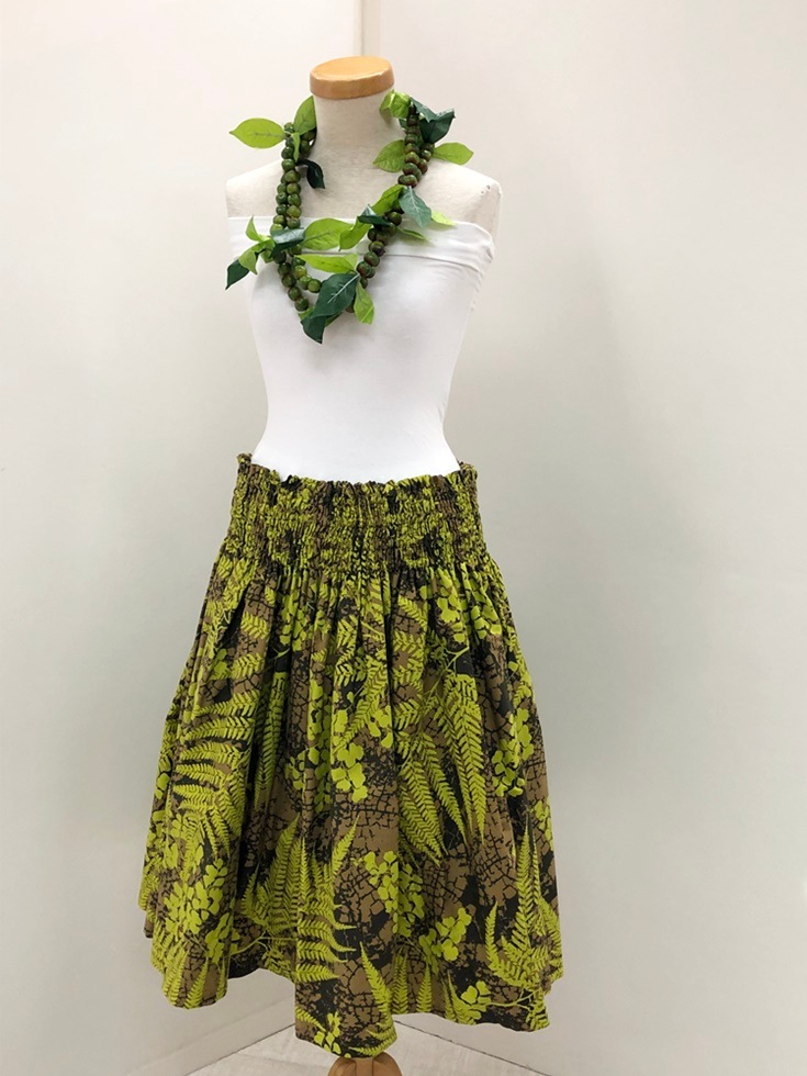 オリジナルパウスカー3.6mパウスカート70cm丈 La´i ラ・イ （フォレスト） | パウスカート,オリジナルプリント3.6m使用70cm丈 | | フラ・ハワイアンショップ｜メネフネ ...