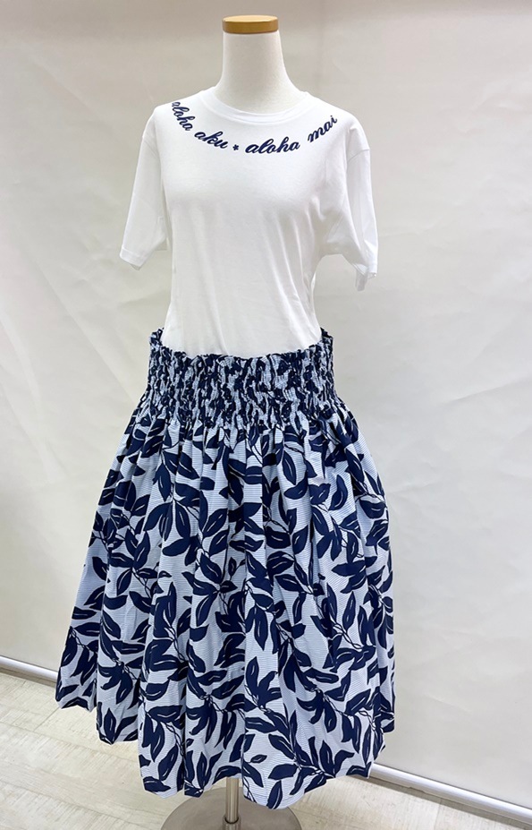 オリジナルパウスカート3.6mパウスカート70cm丈 カ・マイレ/ストライプ[ブルー/ネイビー] | パウスカート,オリジナルプリント3.6m使用70cm丈 | | フラ・ハワイアンショップ ...