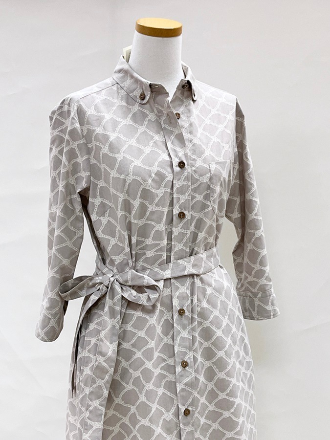 ラウンドカラーボタンダウン ワンピース [ Upena nae ウペナ ナエ グレージュ/ アイボリー] | ドレス・ワンピース,ワンピース ...