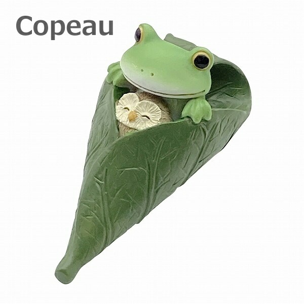 Copeau コポー カエル 葉っぱの寝袋 コポーヴィレッジ キャンプ 73730 小物 オブジェ カエル 置き物 置物 オブジェ 蛙 ...