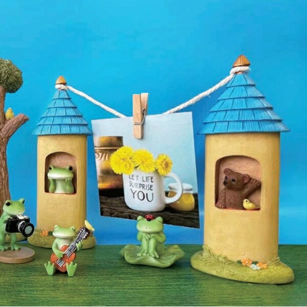 コポー フォトスタンド タワー フレンド カエル ダイカイ Copeau 74202 雑貨 置き物 置物 オブジェ ガーデン雑貨 インテリア ...