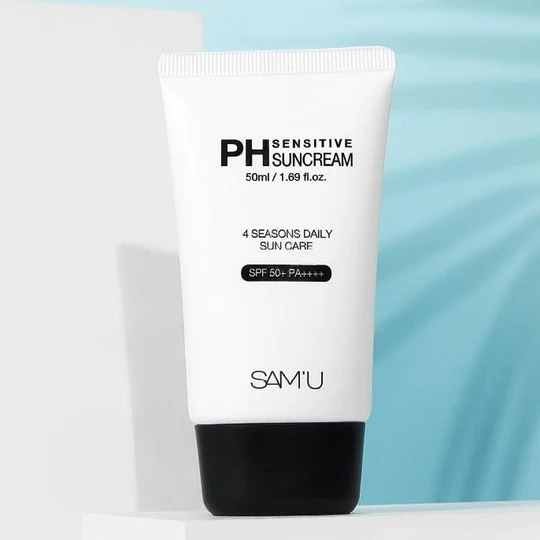SAM'U PH SENSITIVE SUN CREAM PH センシティブサンクリーム (すべての肌) 50ml SPF50+ PA++++ 日焼け止め スキンケア サンブロックメイクアップ ...