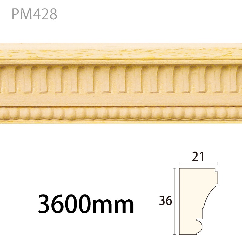 PM428：パスタモールディング [36×21] 3600mm（AY） │ みはしプロ（みはし株式会社）