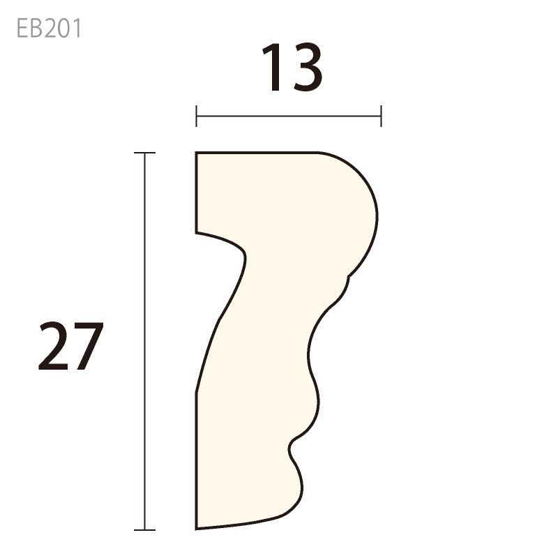 EB201：エレガンスPU製 [27×13] 2300mm │ みはしプロ（みはし株式会社）