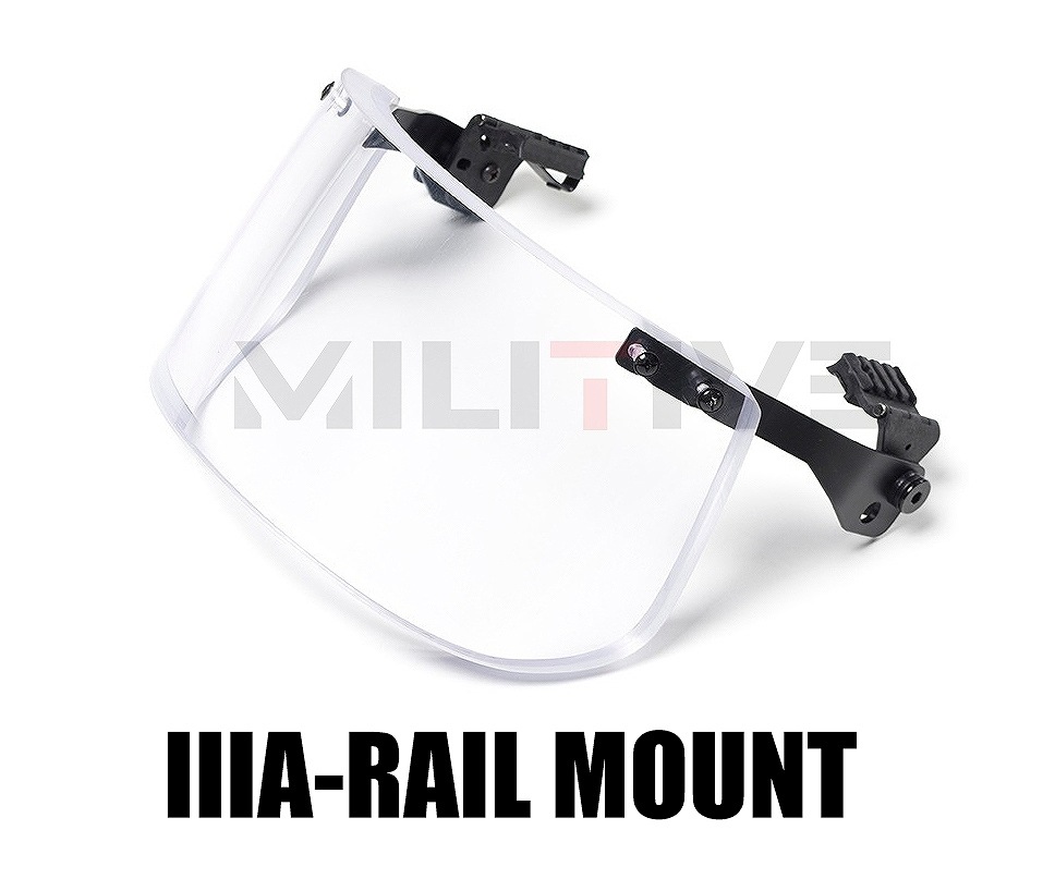 防弾バイザー STRIKER BALLISTIC VISOR LEVEL ⅢA / ヘルメットバイザー レベル3A 防弾ヘルメット 米国 HIGHCOM ARMOR 実物 ITAR規制品