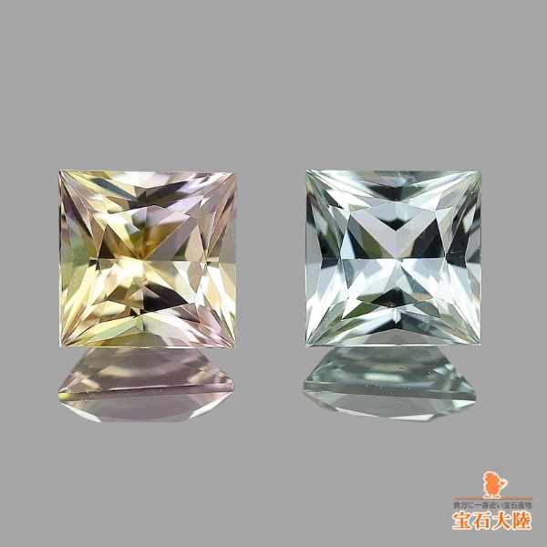 天然トルマリン 0.82ct/2P 【プリンセス】 ナイジェリア