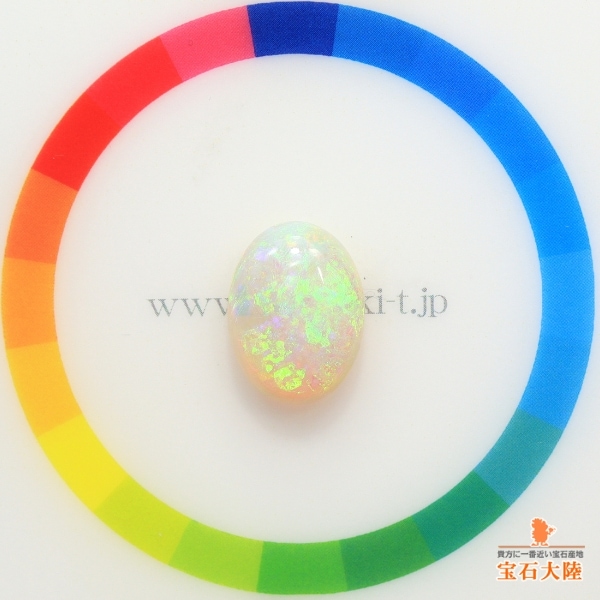 天然ホワイトオパール 4.55ct 【美遊色】 オーストラリア コレマ品