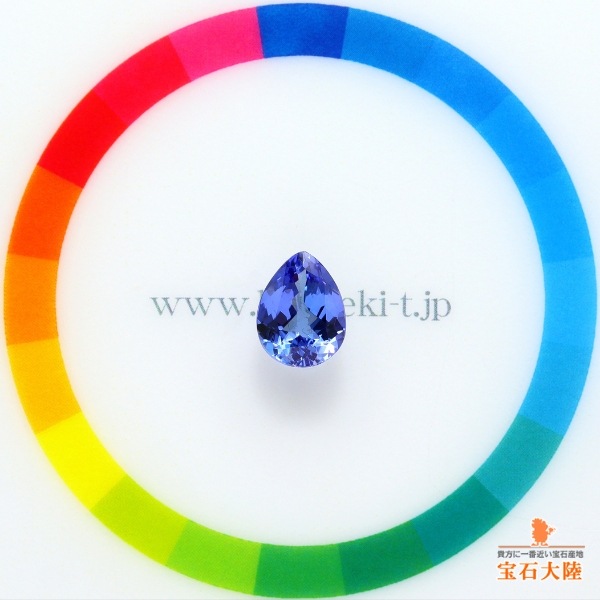 天然タンザナイト 1.90ct 【パープリッシュブルー】 ペアシェイプ