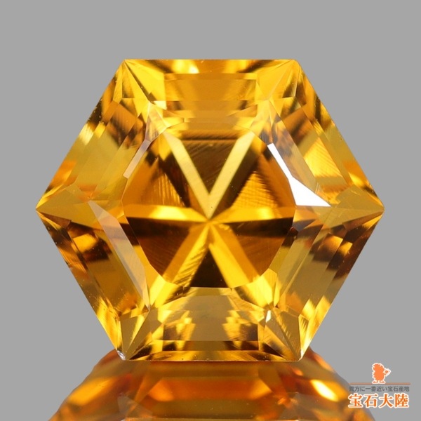 天然シトリン 2.81ct 【アメリカンカット】 ブラジル