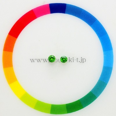 天然デマントイドガーネット 0.25ct/2P 【ロシア】 ペア