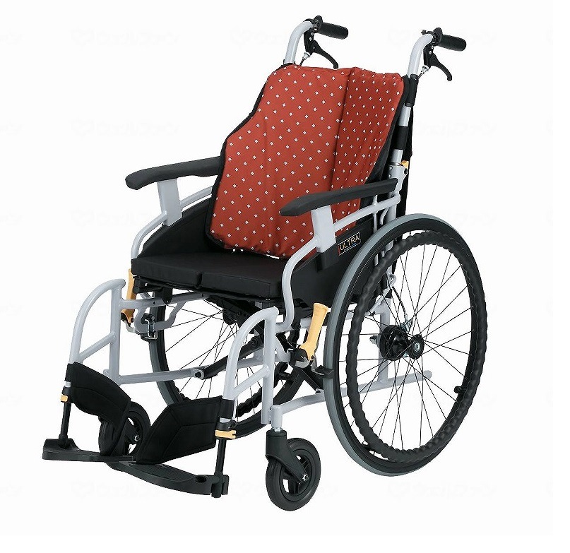 ｼﾝ・ｳﾙﾄﾗｼﾘｰｽﾞ標準 自走用 NA-SU1 ｶｷﾁｬ（柿茶） 40 | 移動のケア,車いす,自走式 | 介護ミニロドットコム 介護ミニロクドットコムは介護用品専門通販サイトです