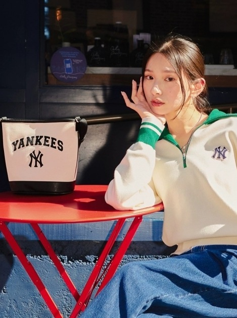 MLB Korea VARSITY BASIC CANVAS BUCKET BAG ショルダー バケットバッグ 3ABMS093N-50CRD ...