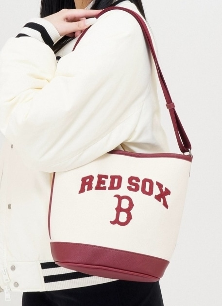 MLB Korea VARSITY BASIC CANVAS BUCKET BAG ショルダー バケットバッグ 3ABMS093N-50CRD ...